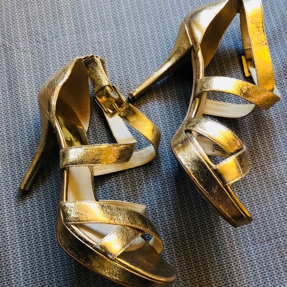MICHAEL Michael Kors | Shoes | Michael Michael Kors Metallic Gold ...